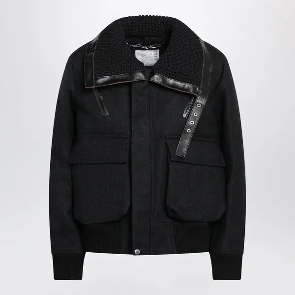 Sacai Textured Wool & Nylon Utility Jacket