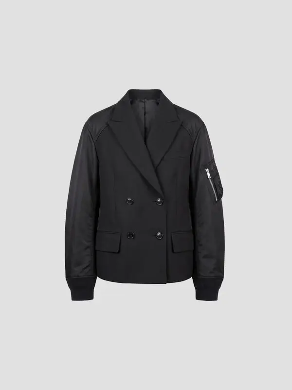 Sacai Suiting X Nylon Twill Jacket - Black