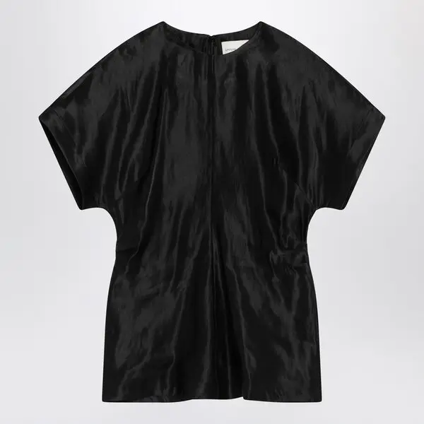 Loulou De Saison Linen & Silk T-shirt - Black