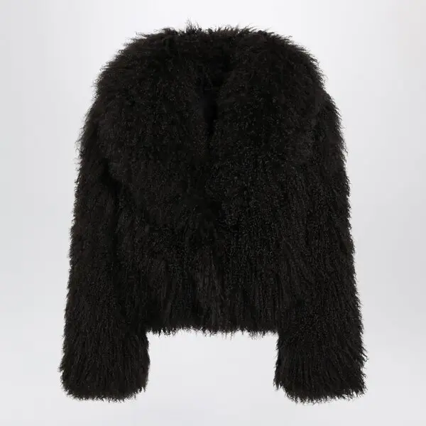 BLANCHA Short Mini Faux Fur Jacket - Brown