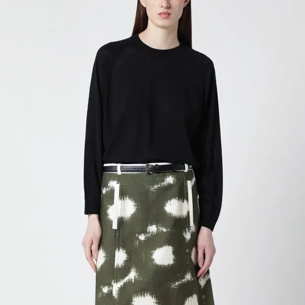 ROBERTO COLLINA Wool Crewneck Sweater For - Black