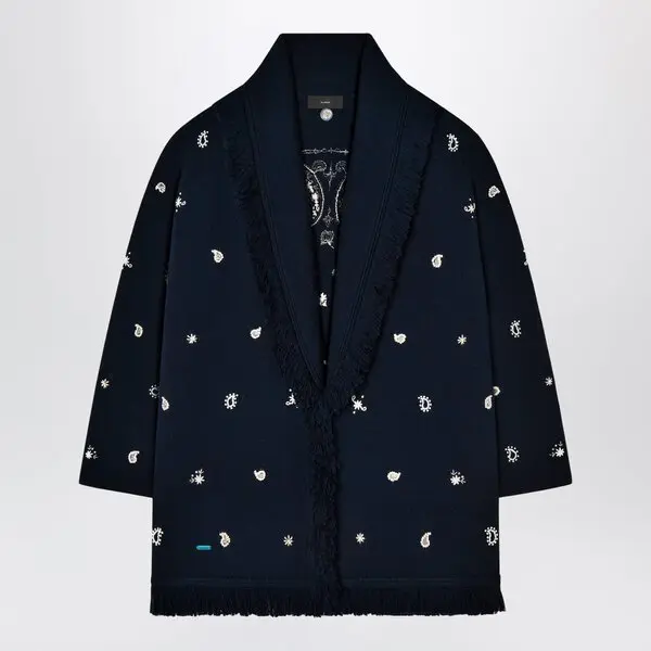 Alanui Echoes Bandana Wool Cardigan