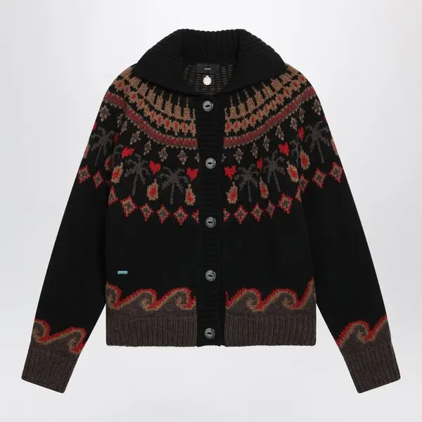 Alanui Jacquard Wool Cardigan - Multicolor
