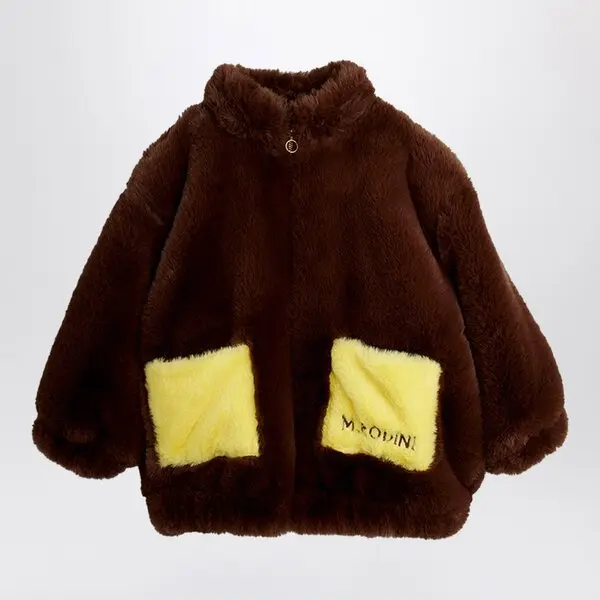 MINI RODINI Mini Style Faux Fur Jacket