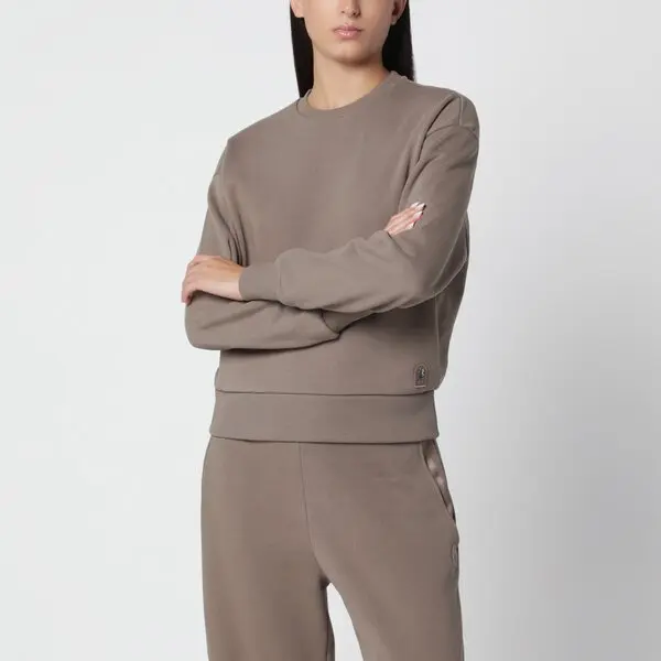 PARAJUMPERS Slate Mud Cotton Crew-neck Sweatshirt - Brown