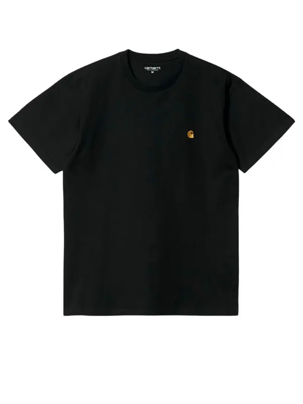 Carhartt Work In Progress Chase Logo Embroidered T-shirt - Jet Black