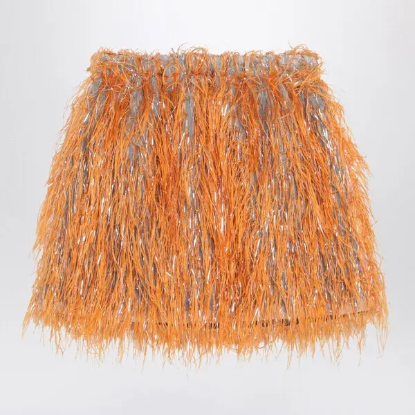 DOUUOD Maracaibo Feather Mini Skirt For - Multicolor