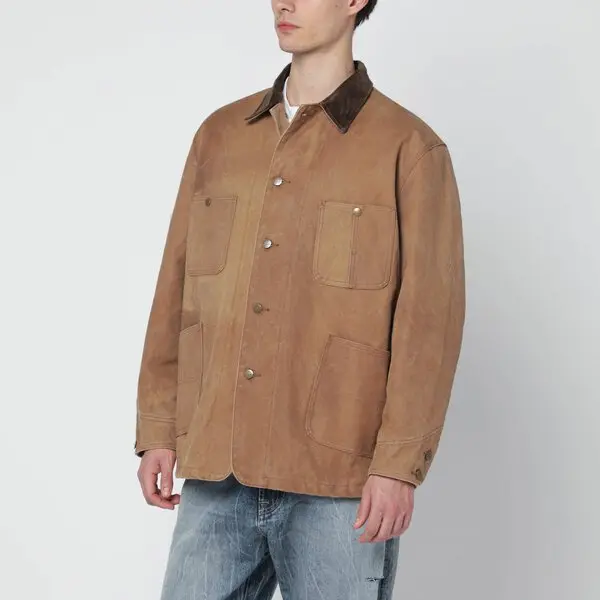 Needles Cotton Chore Jacket With Corduroy Collar
