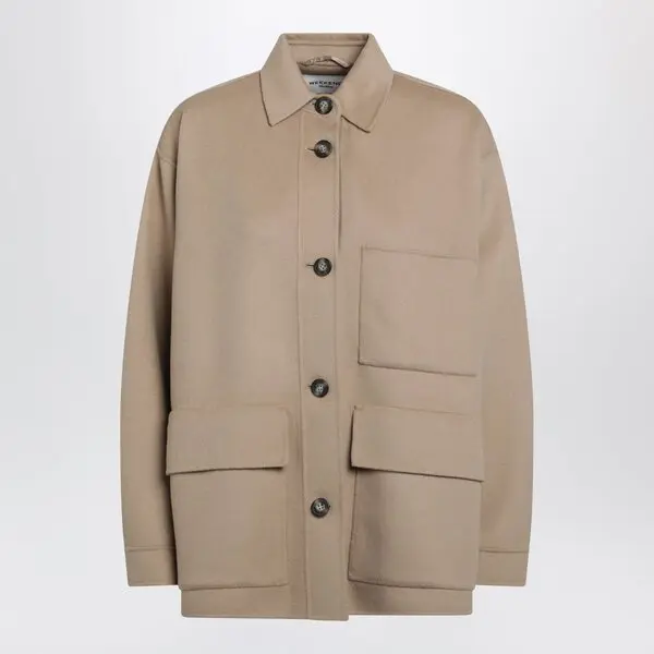 Max Mara Camel Wool Shirt Jacket - Brown