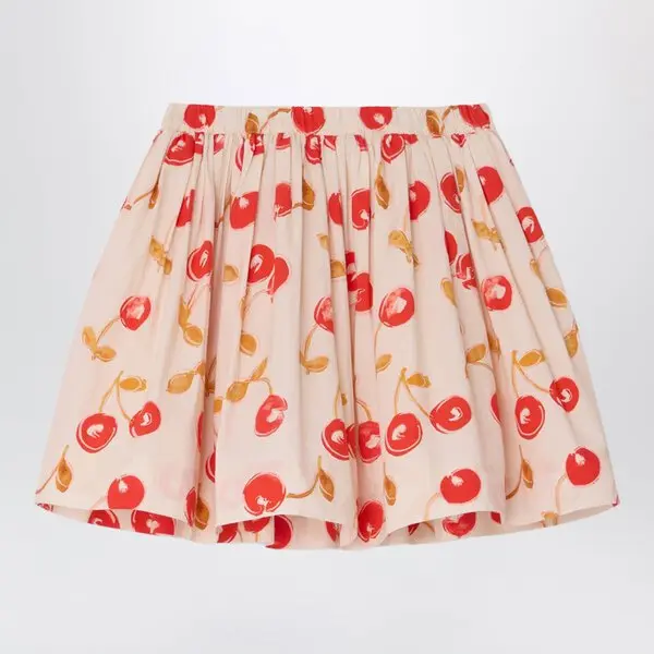 Bonpoint Cherry Print Mini Skirt - Pink