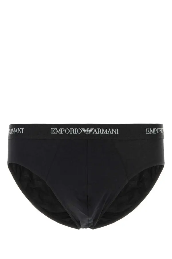 Emporio Armani Stretch Cotton Brief Set - Black