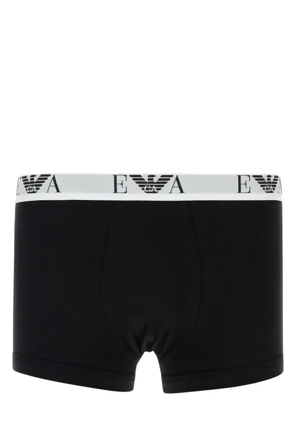 Emporio Armani Stretch Cotton Boxer Set - Black