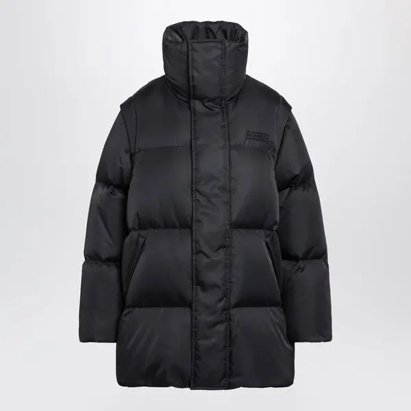 MAISON MARGIELA Nylon Puffer Jacket With Detachable Sleeves - Black