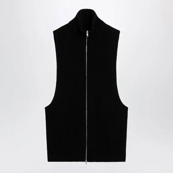 MAISON MARGIELA Wool Zip Vest - Black