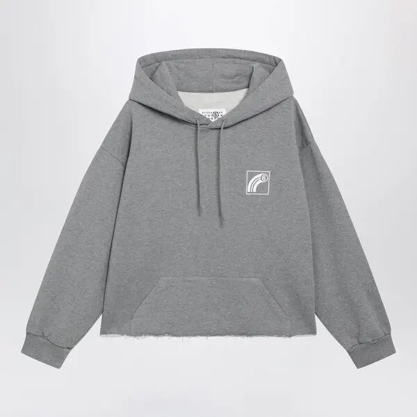 MAISON MARGIELA Graphic Oversized Hoodie - Grey