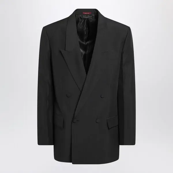 Gucci Double-breasted Technical Panama Jacket - Black