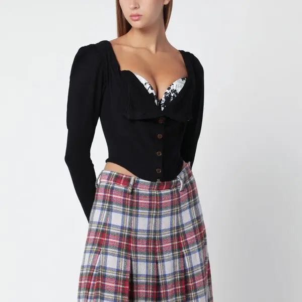 VIVIENNE WESTWOOD Bea Corset Wool Top - Black