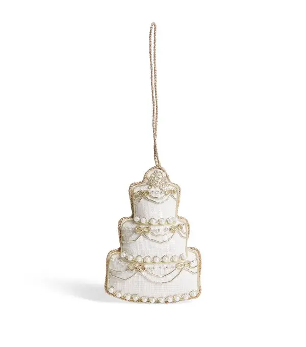 KATIE LARMOUR Bead-embellished Wedding Cake Tree Decoration