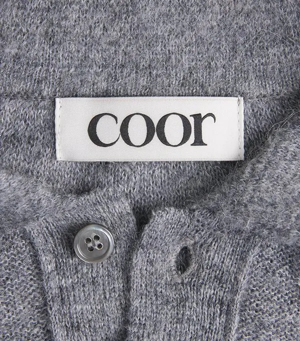 COOR Textured Stripe Polo Sweater