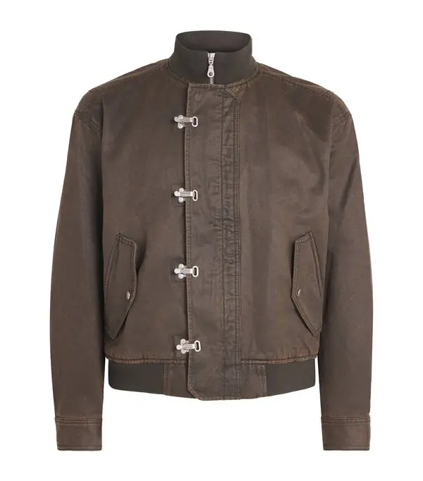 COOR Faux Suede Bomber Jacket