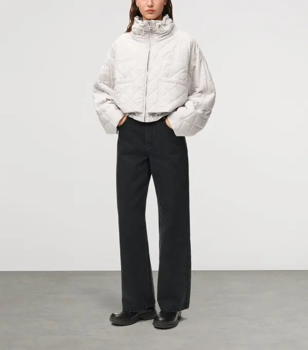 Loewe High-neck Quilted Jacket - White