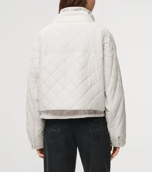 Loewe High-neck Quilted Jacket - White
