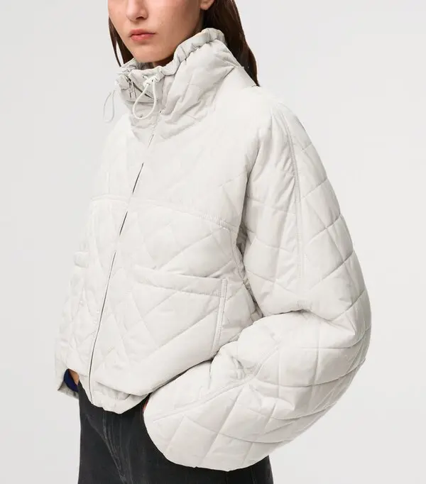 Loewe High-neck Quilted Jacket - White