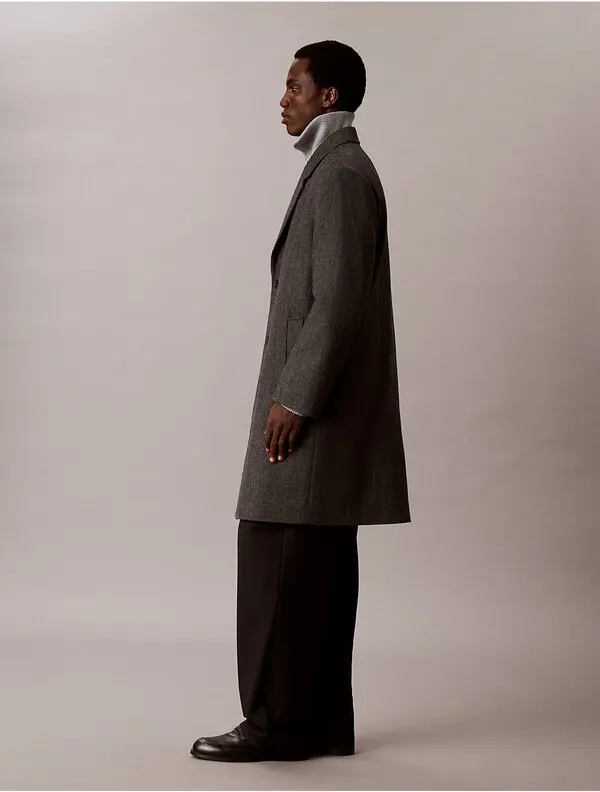 Calvin Klein Herringbone Topcoat