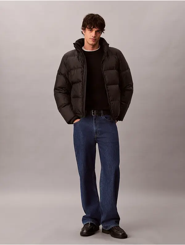 Calvin Klein Nylon Emblem Logo Down Puffer Jacket