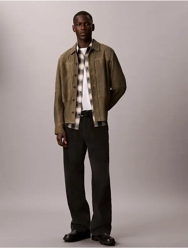 Calvin Klein Baggy Washed Corduroy Pants - Black