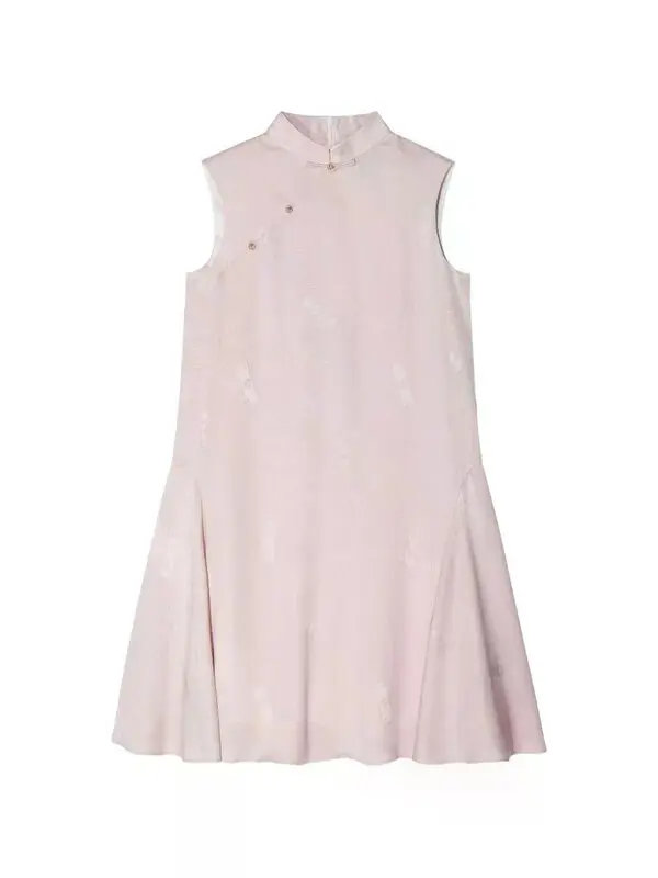 Shanghai Tang Knot-button A-line Mini Dress