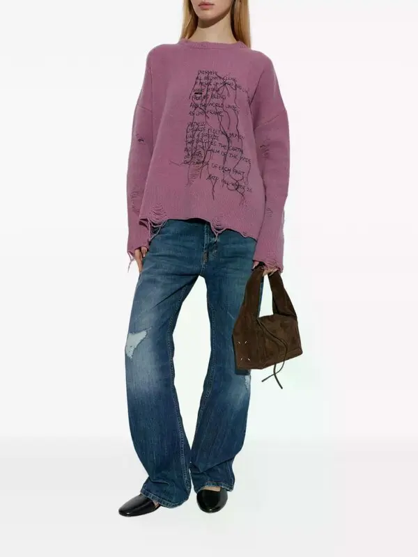 AKEP Logo-embroidered Five-pocket Jeans