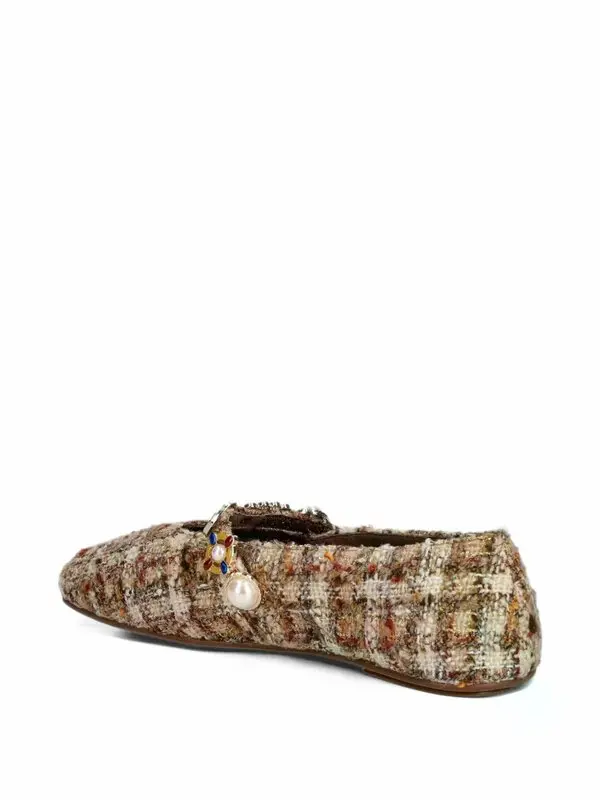 Jeffrey Campbell Amarissa Embellished Tweed Ballet Flats