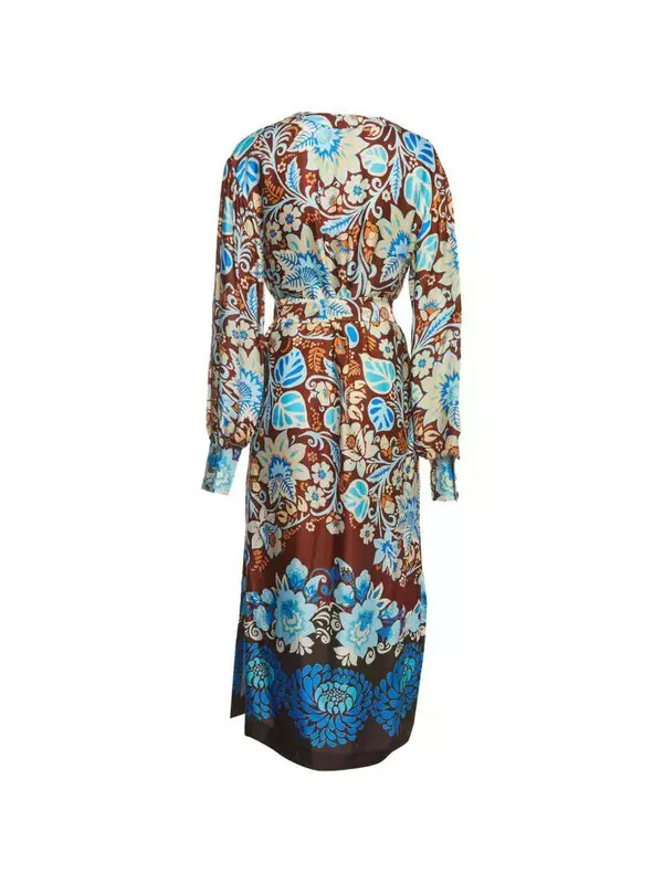Alexis Brun Blossom Belted Midi Dress