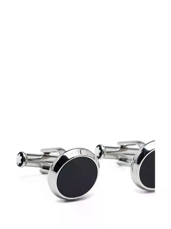 Montblanc Meisterstuck Onyx Cufflinks - Silver