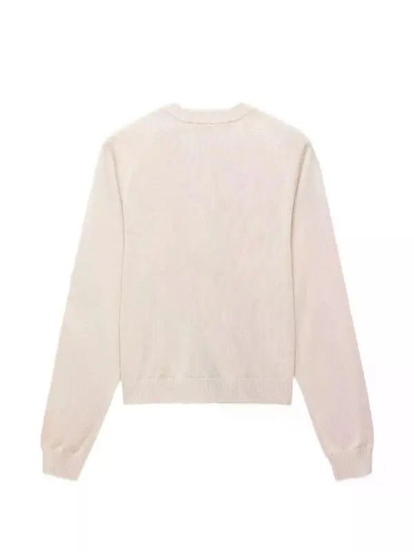 Shanghai Tang Openwork Floral-appliqué Cardigan