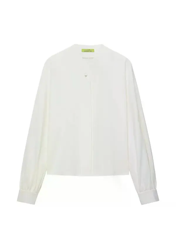 Shanghai Tang Frog-button Pleated-sleeve Blouse