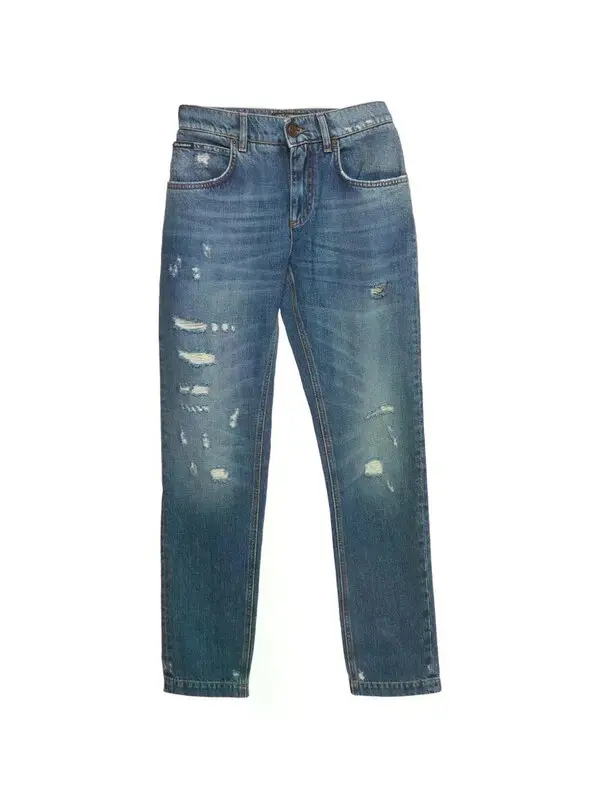Dolce & Gabbana Distressed Boyfriend Jeans - Blue