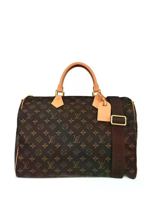 LOUIS VUITTON 2010-2020s Speedy Bandoulière Monogram Tote Bag - Brown