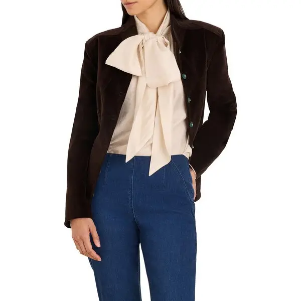 NIC+ZOE Stretch Velvet Riding Jacket