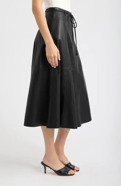 FRNCH Mokpo Faux Leather Skirt - Noir