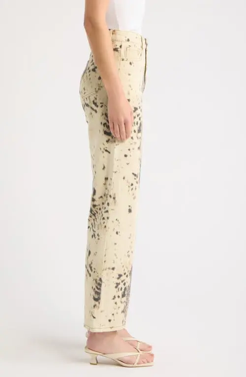 APNY Splatter Pattern Mid Rise Bootcut Jeans
