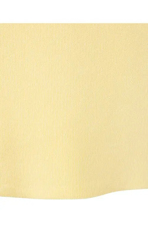Mango Short Sleeve Mock Neck Sweater - Vanilla