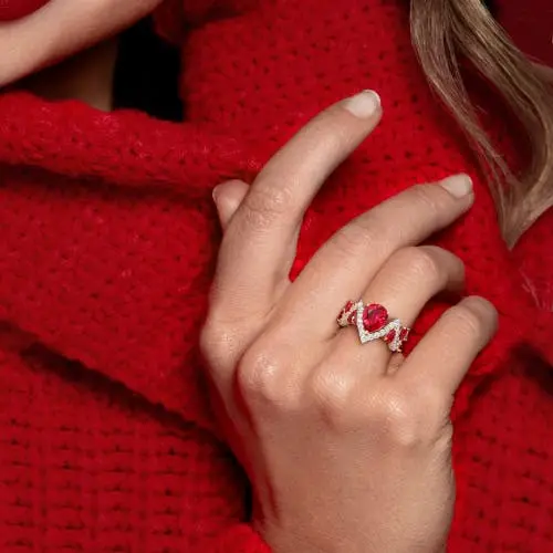 JULIANNA B. Lab- & Diamond Ring Two-tone