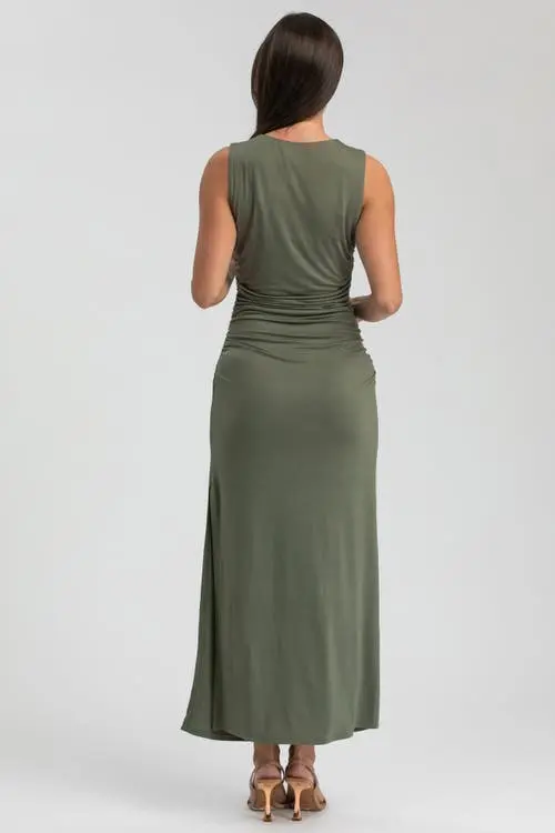 PIETRO BRUNELLI Blossom Bodycon Maternity Dress In Soft Jersey - Grape Leaf