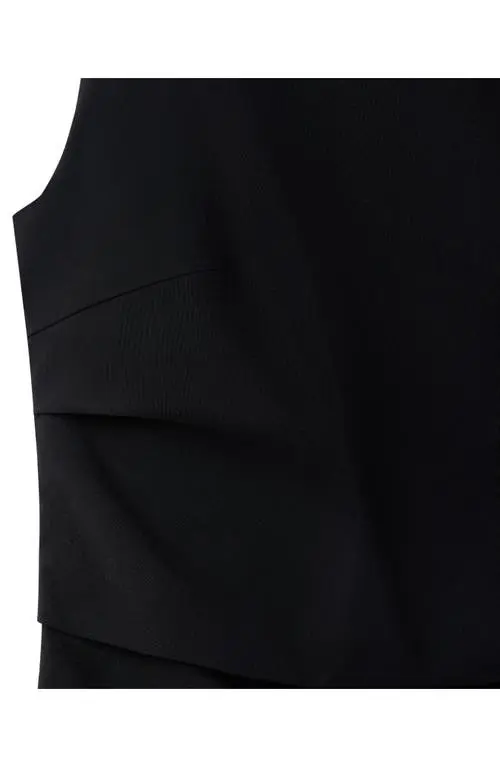 Mango Pleat Detail Sleeveless Midi Dress