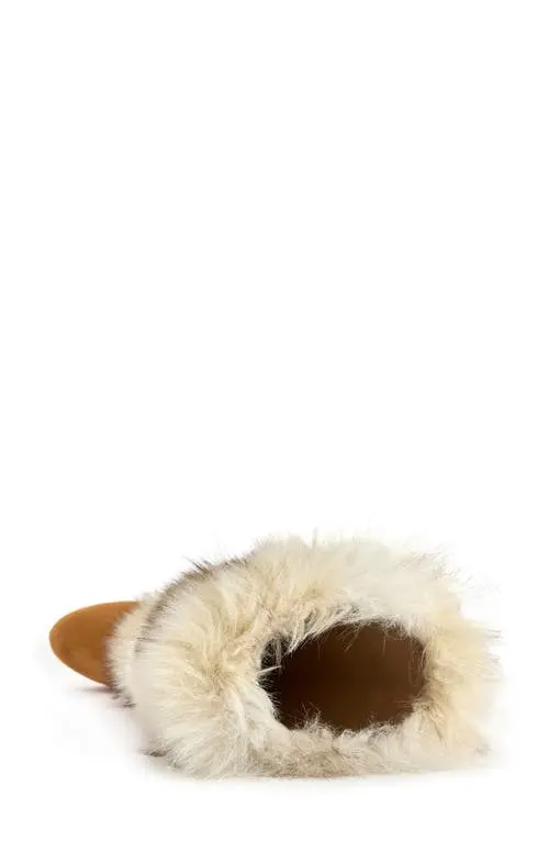 AZALEA WANG Rylan Faux Leather Knee High Boot With Faux Fur Trim