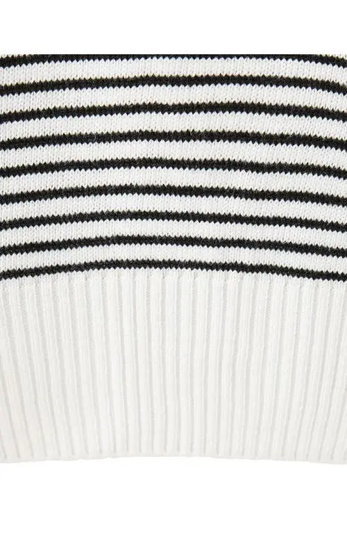 Mango Stripe Polo Sweater