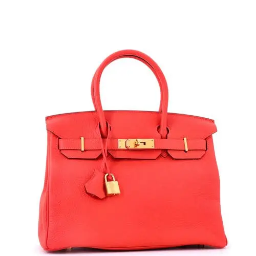Hermès Birkin Handbag Togo With Gold Hardware 30