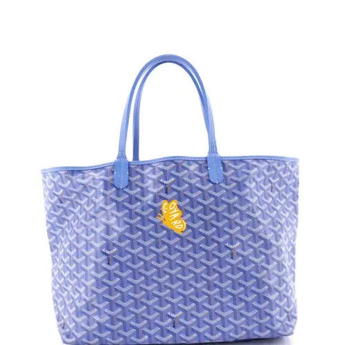 Goyard Saint Louis Reversible Tote Printed Coated Canvas And Printed Canvas Pm - Blue